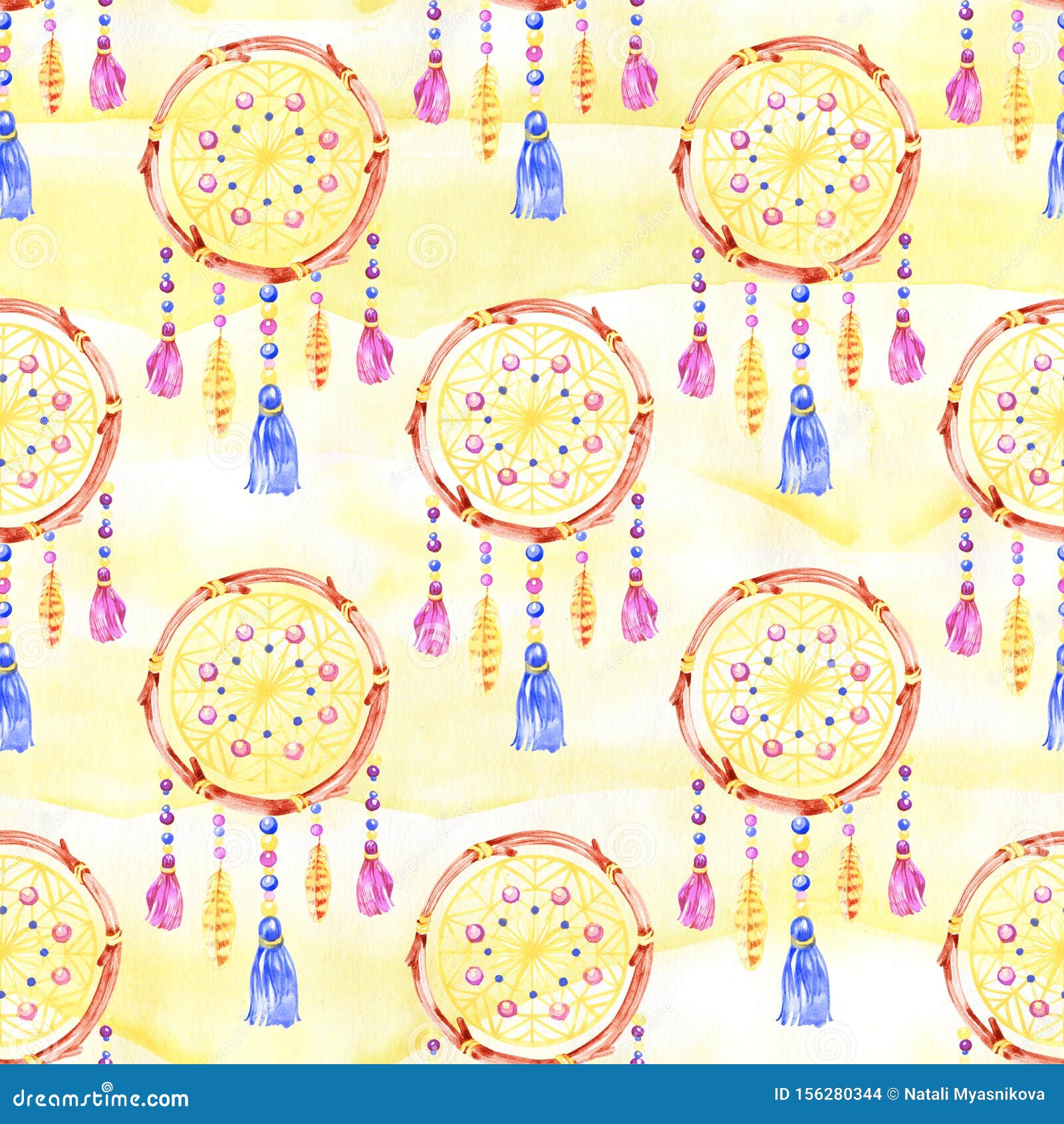 Pattern in Boho Style. Seamless Texture Hand Drawn. Illustration for ...