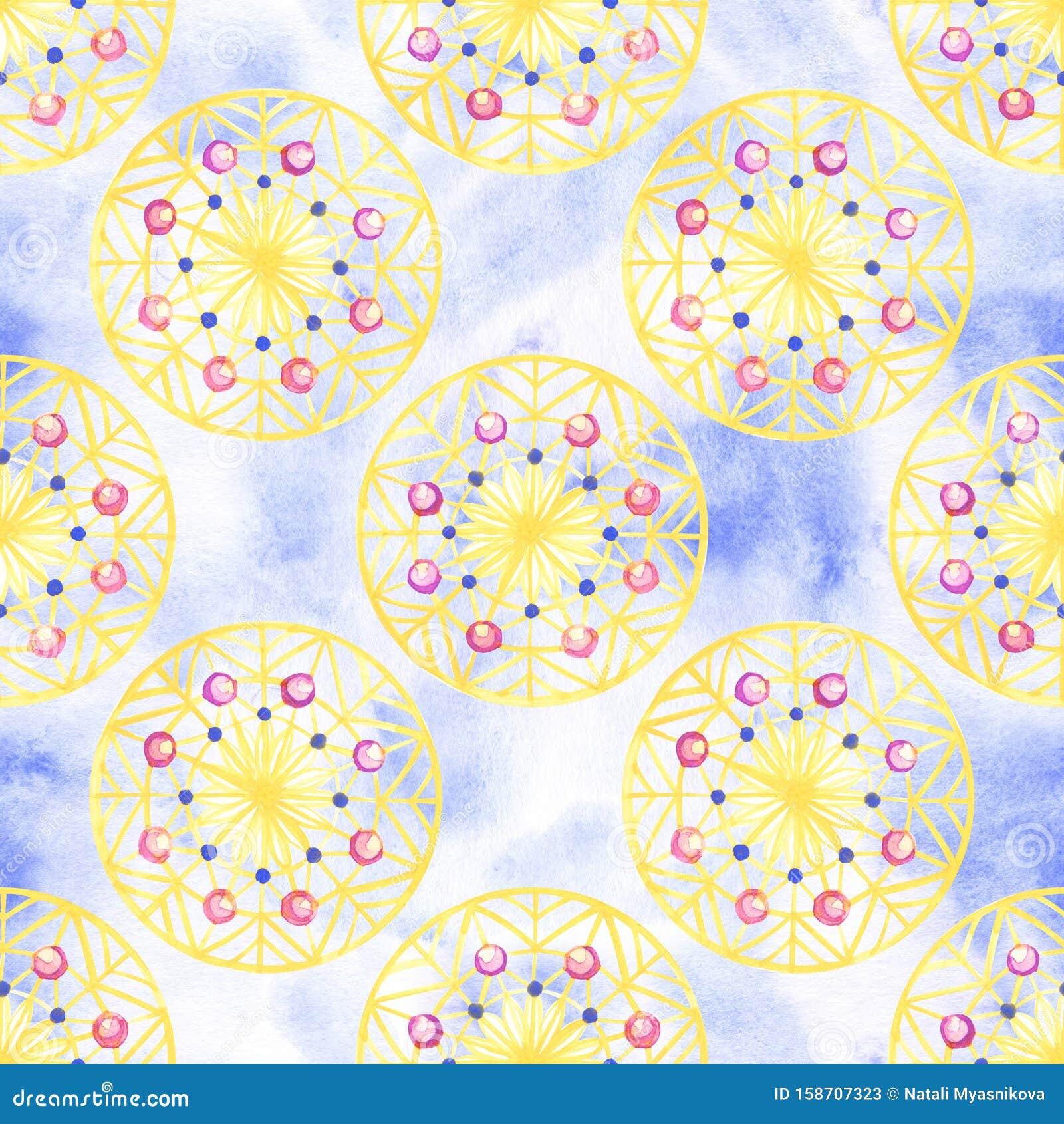 Pattern in Boho Style. Seamless Texture Hand Drawn. Illustration for ...