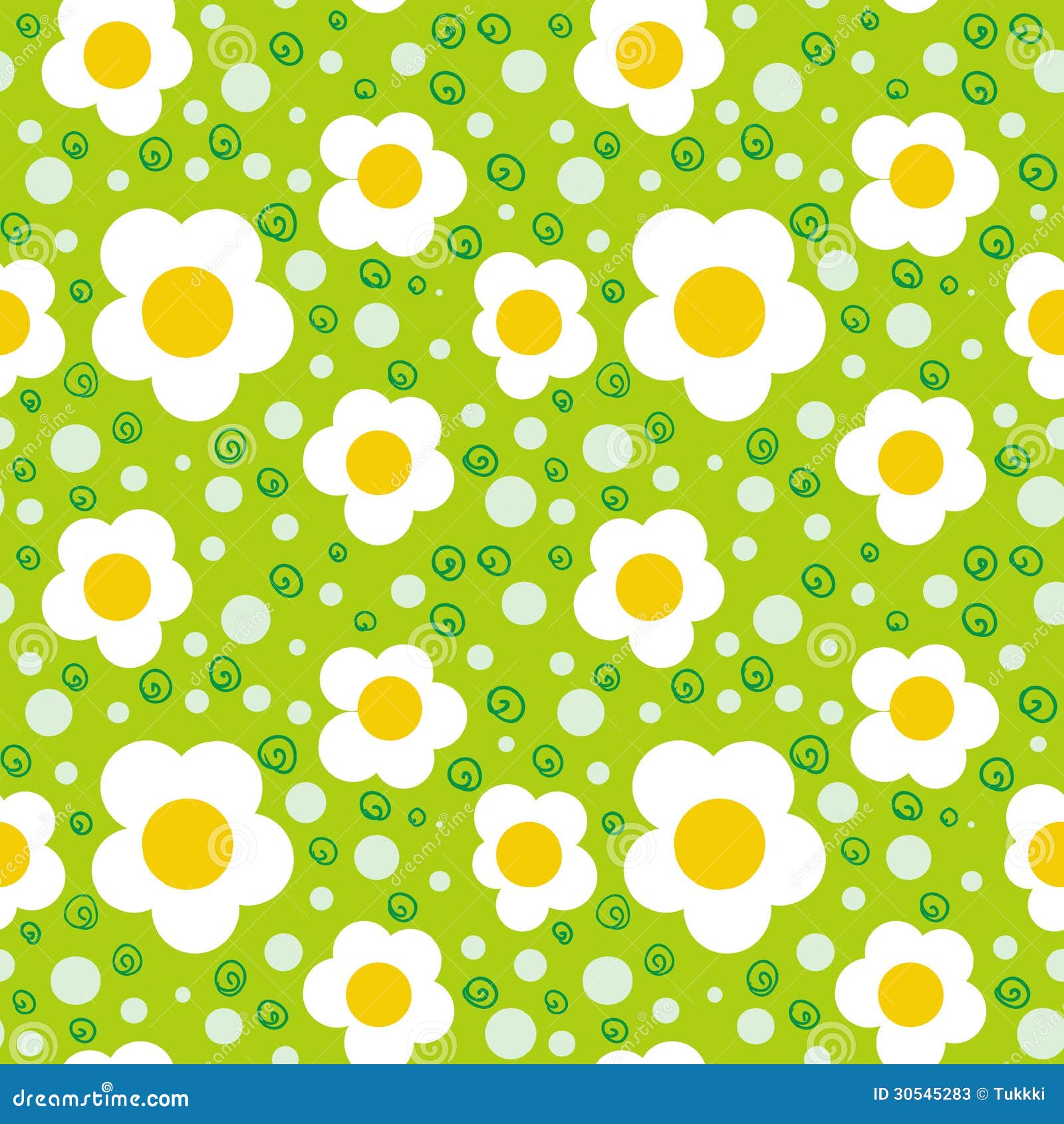 Pattern with Bold and Stylized Flowers Stock Vector - Illustration of ...