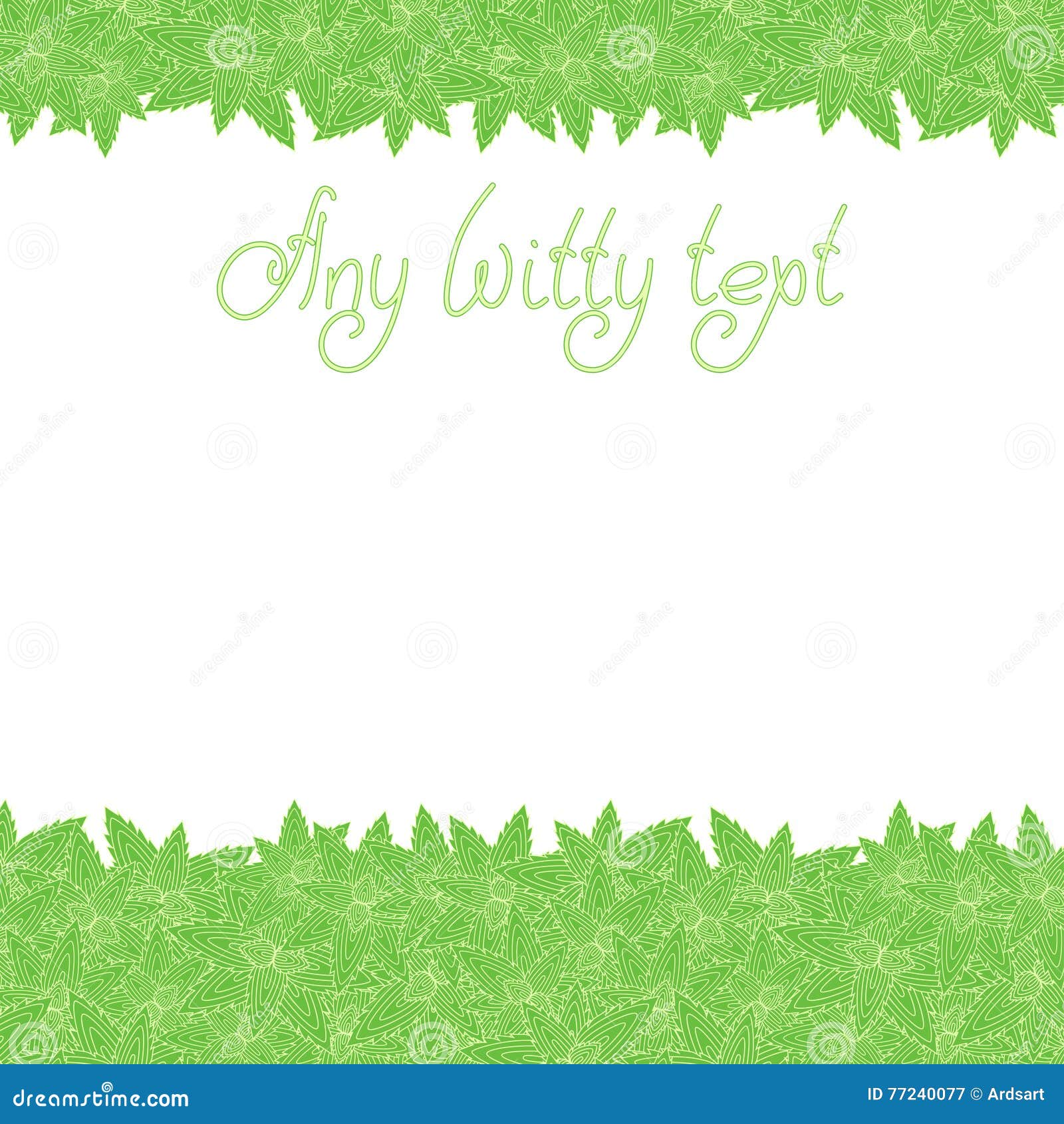 Pattern Border Frame with Mint Leaves Stock Vector - Illustration of ...