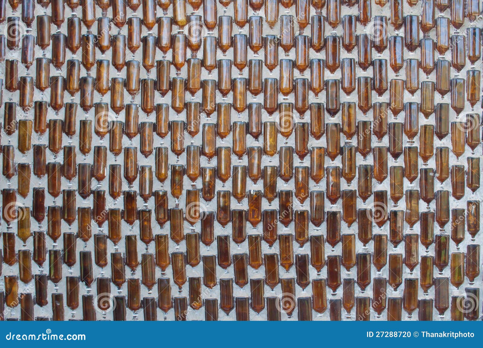 Pattern of Bottles on the Concrete Wall Stock Photo - Image of bottle ...