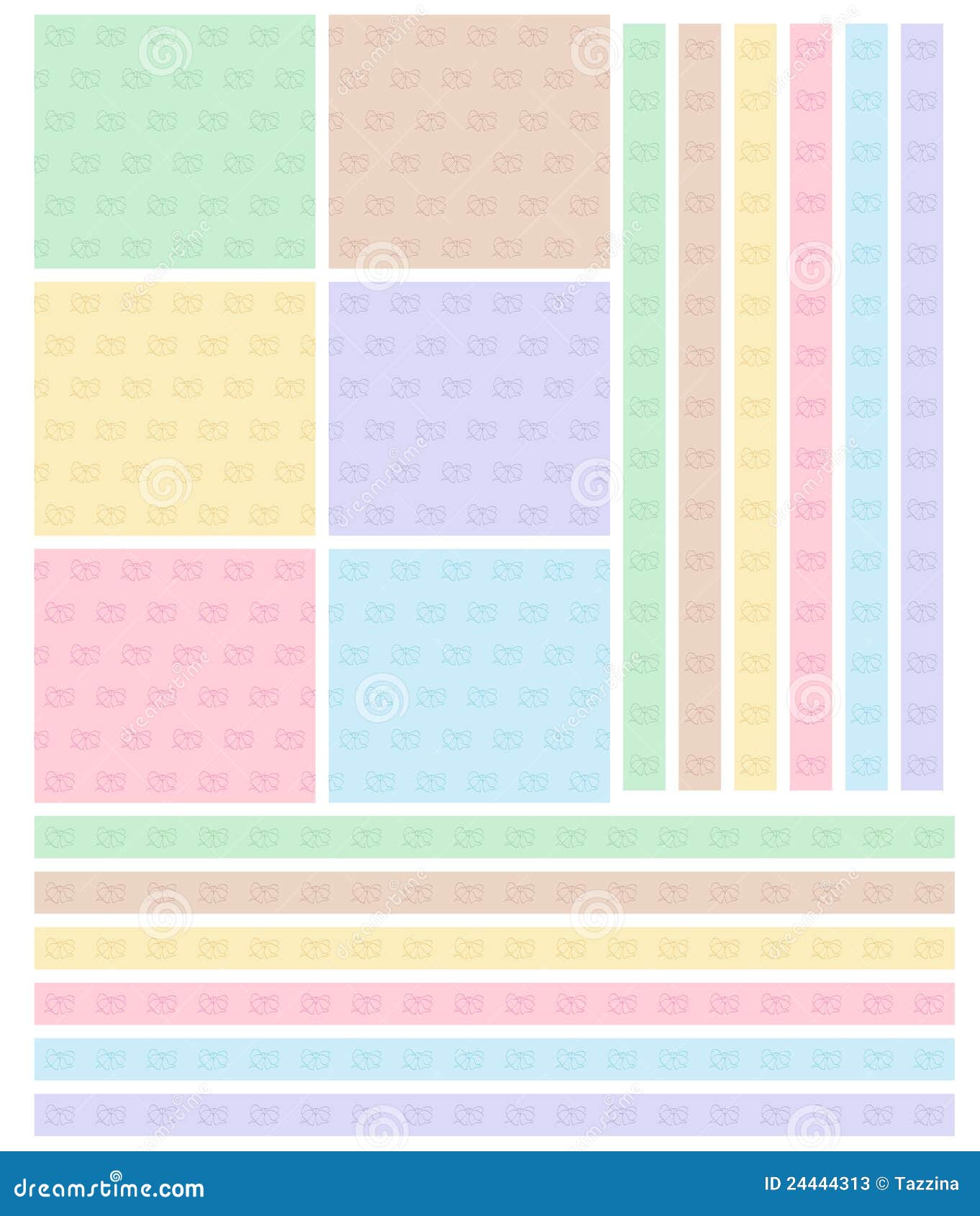 Pattern bows multi colored stock vector. Illustration of clipart - 24444313