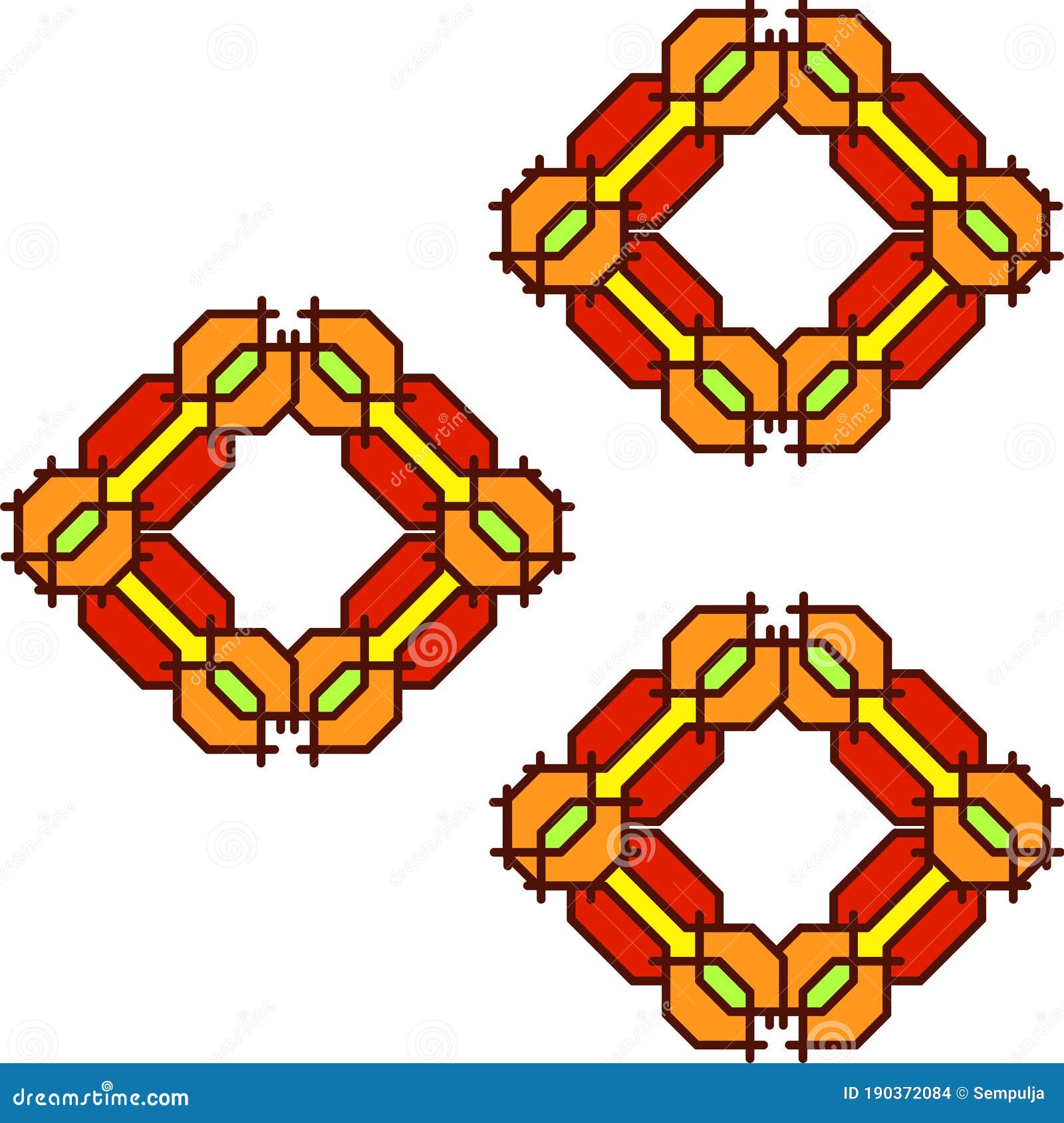 Pattern Braided the Braid of the Lines Stock Illustration ...
