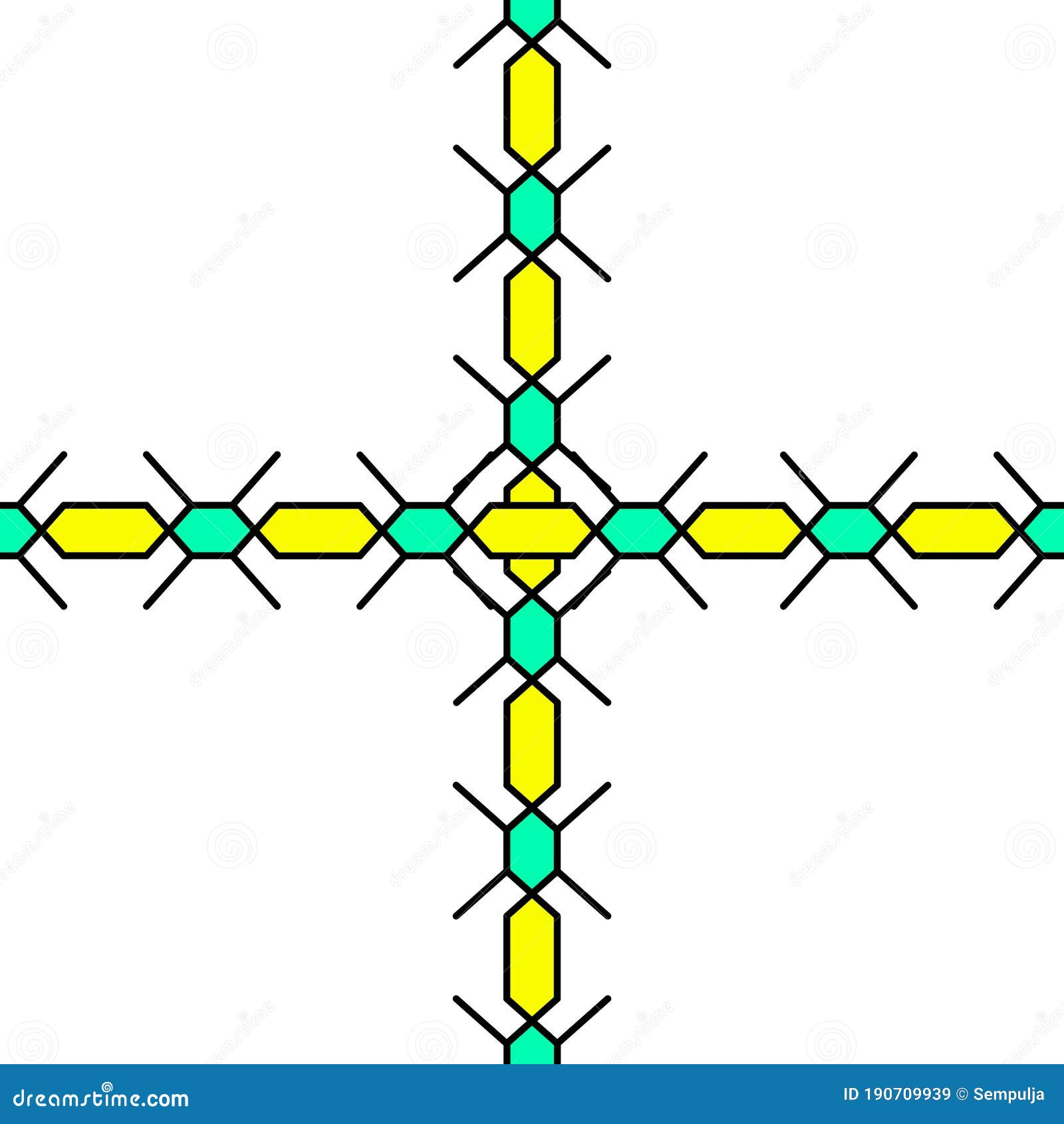 Pattern Braided the Braid of the Lines Stock Illustration ...
