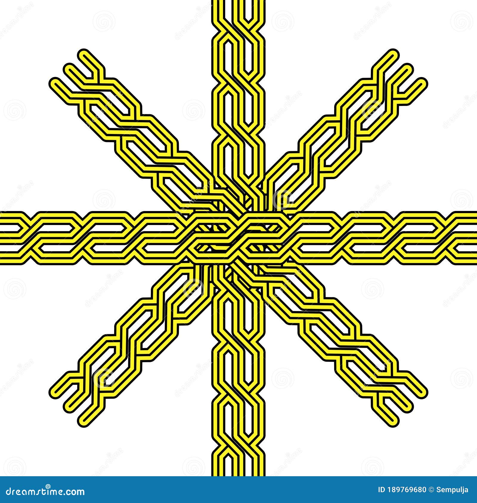 Pattern Braided the Braid of the Lines Stock Illustration ...