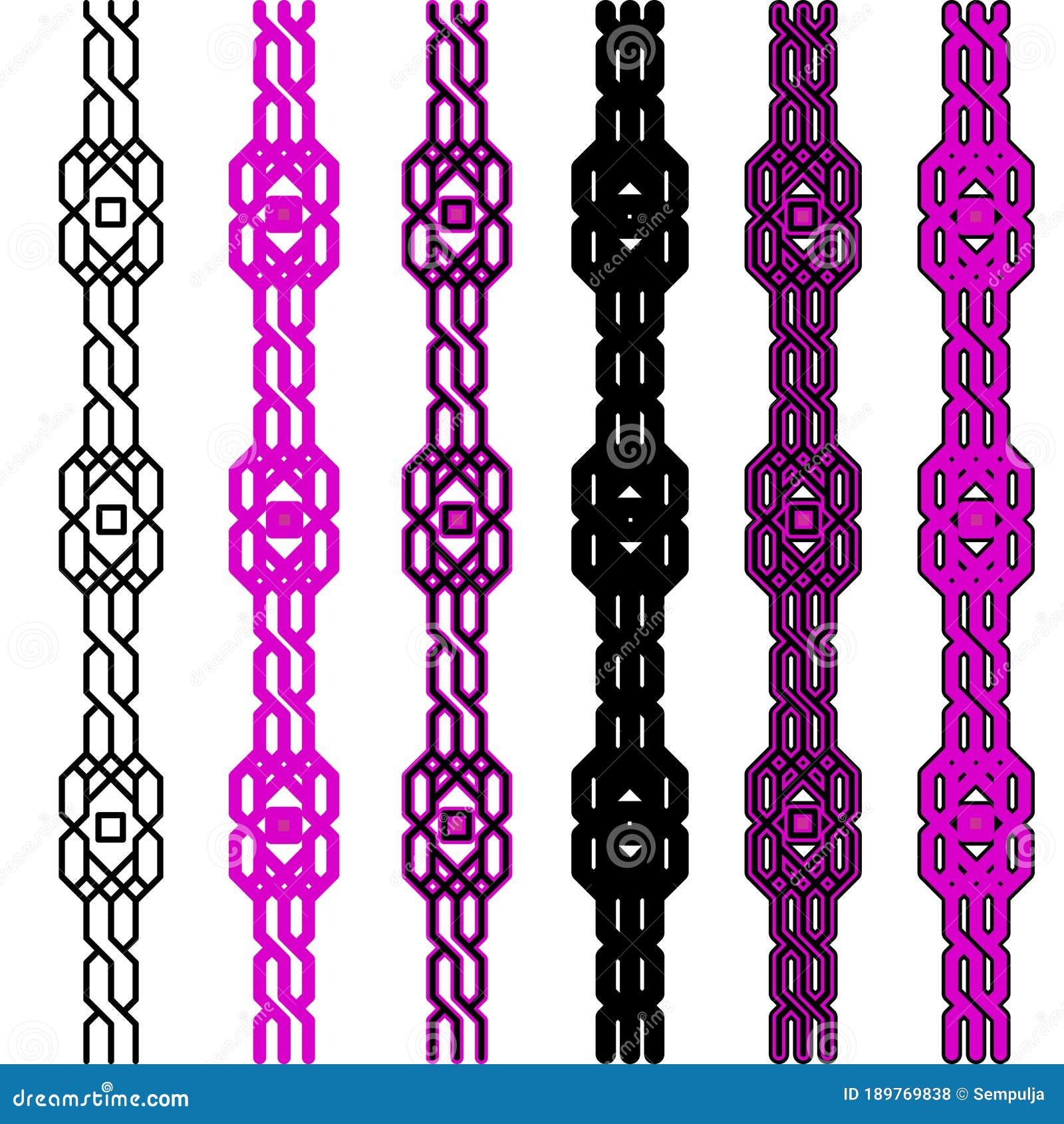 Pattern Braided the Braid of the Lines Stock Illustration ...