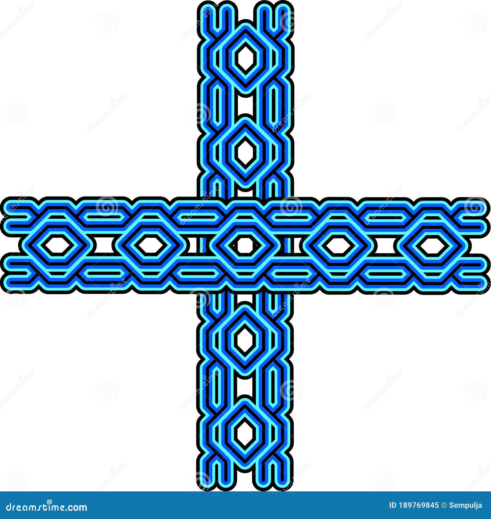 Pattern Braided the Braid of the Lines Stock Illustration ...
