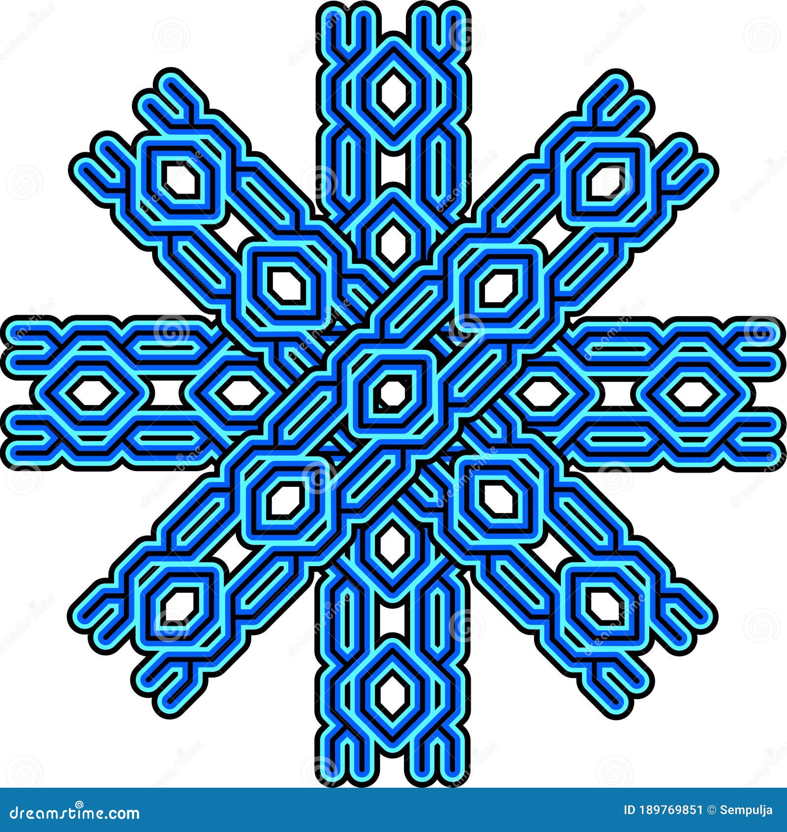 Pattern Braided the Braid of the Lines Stock Illustration ...