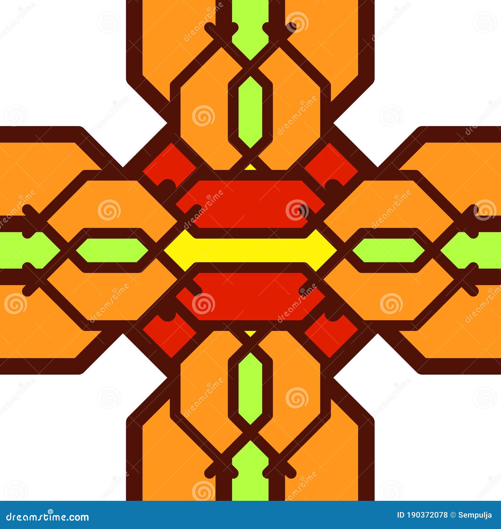 Pattern Braided the Braid of the Lines Stock Illustration ...