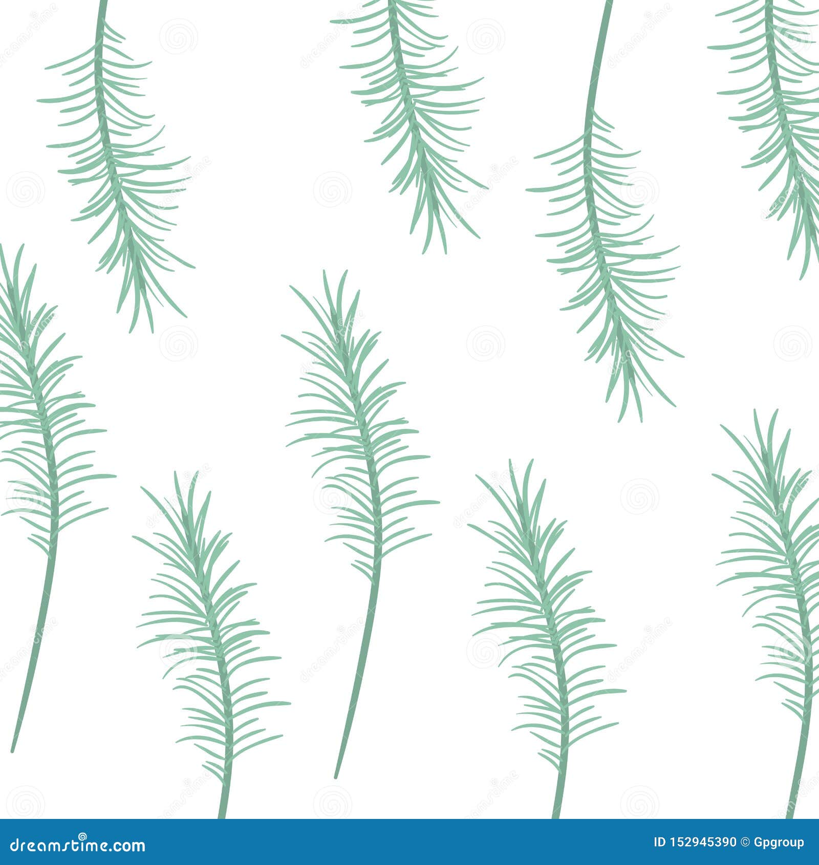 Pattern of Branch with Leaf in White Background Stock Vector ...