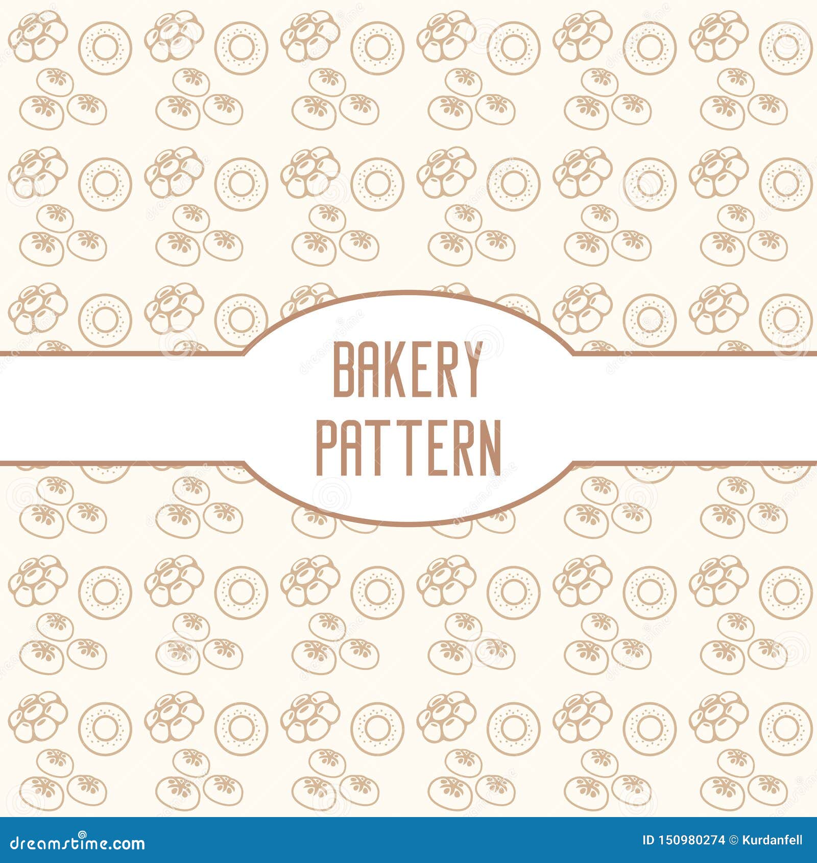 Vector Seamless Pattern of Bread and Bakery Products. Baked Goods ...