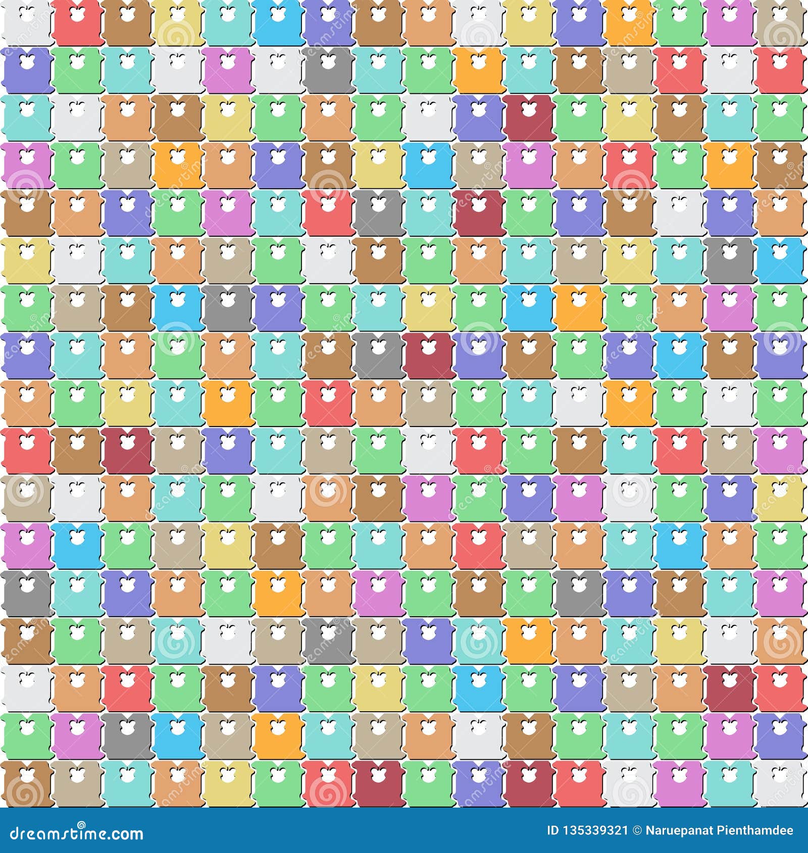 Pattern from Bread Clips Many Color Stock Vector - Illustration of ...