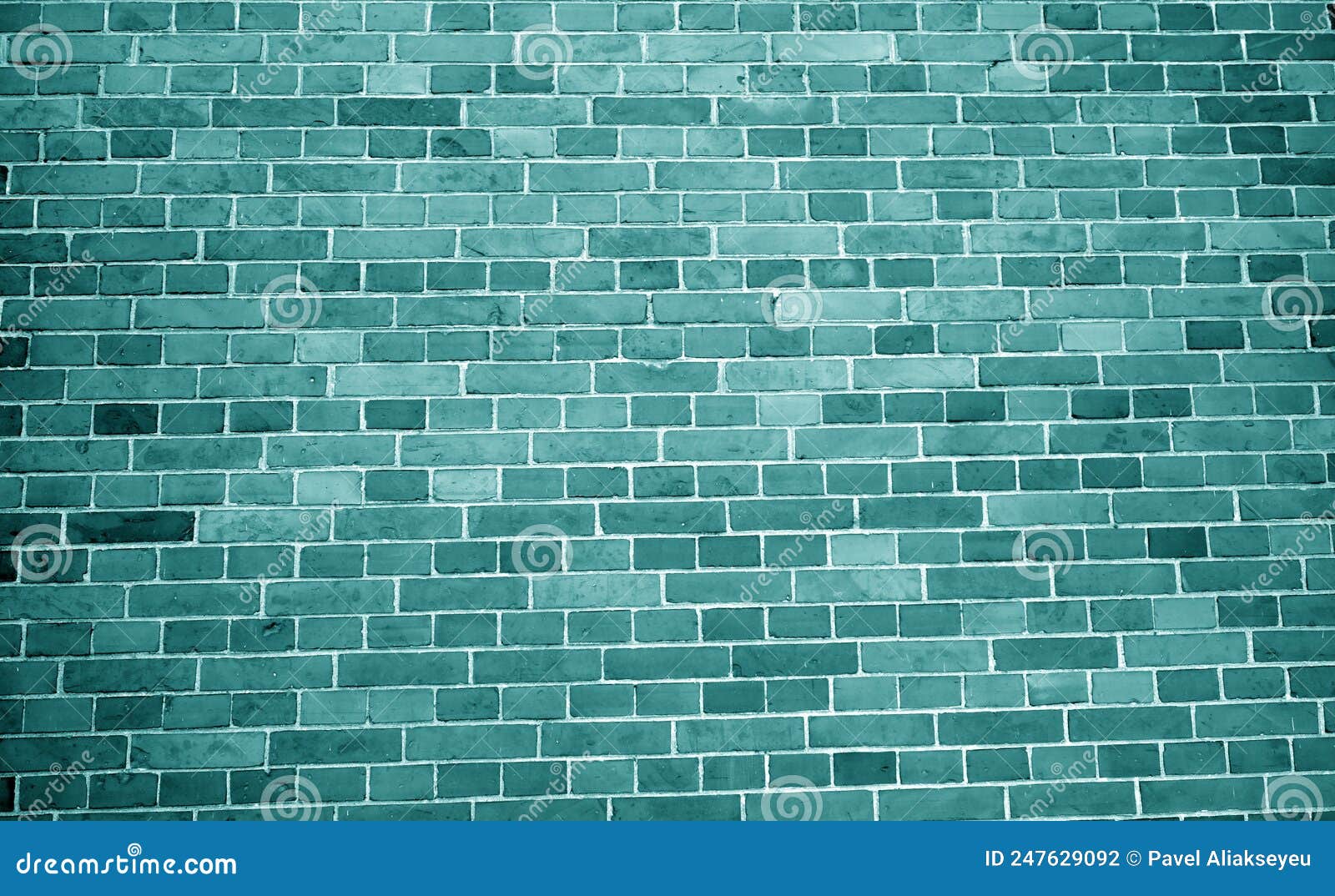Pattern of Brick Wall in Cyan Tone Stock Photo - Image of cyan, blue ...