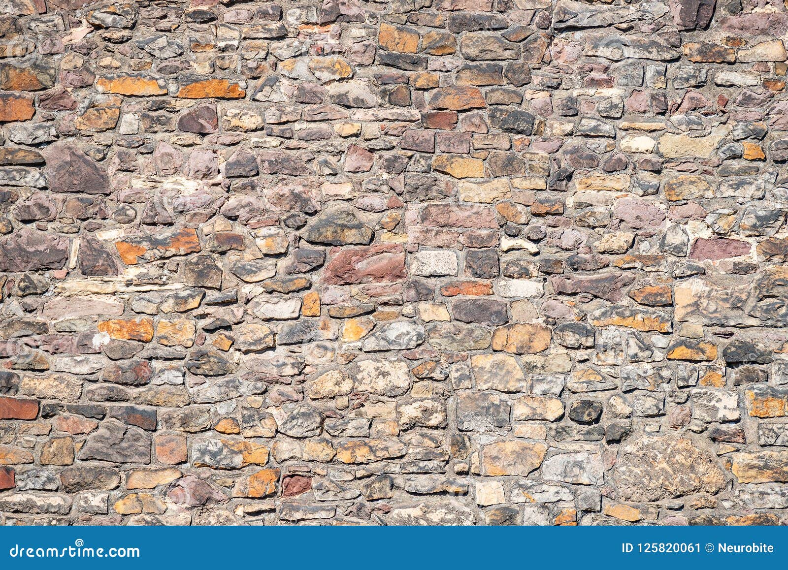 Pattern of Bricks and Stones at Old Middle Age Wall, Magdeburg, Stock ...