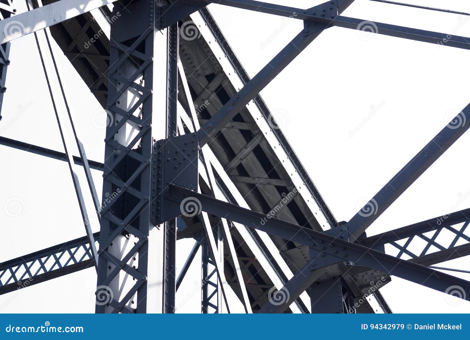Pattern of Bridge Beans and Girders Stock Image - Image of iron, rivits ...
