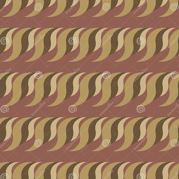 A Pattern of Brown and Tan Waves with a Red Background Stock Vector ...