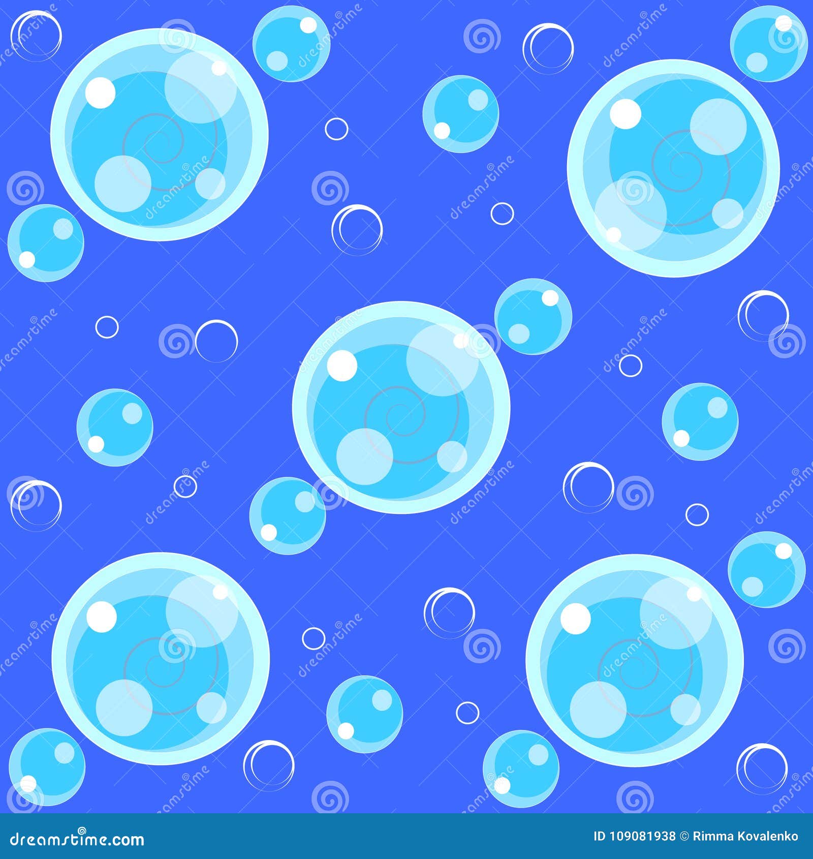 Pattern Bubbles in Ocean Depths Stock Vector - Illustration of ...