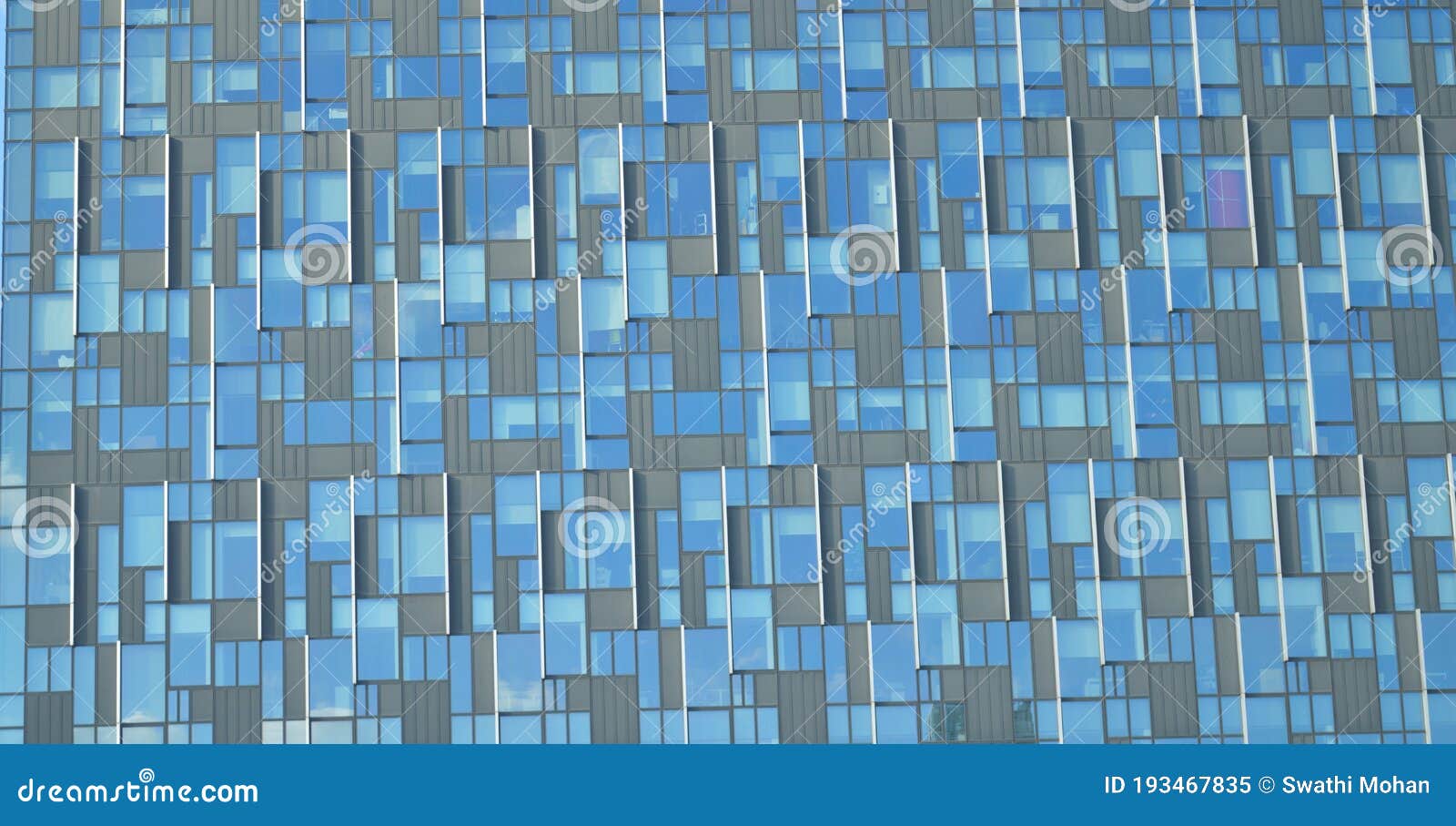 Pattern on a Building S Glass Panes Stock Image - Image of modern ...