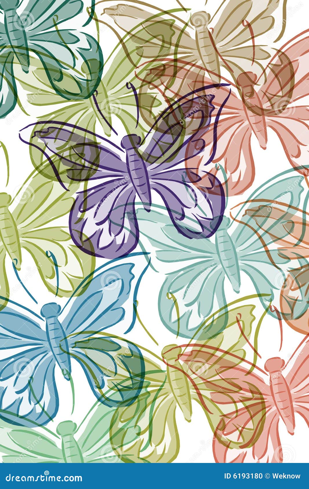 Pattern with butterflies stock illustration. Illustration of nature ...