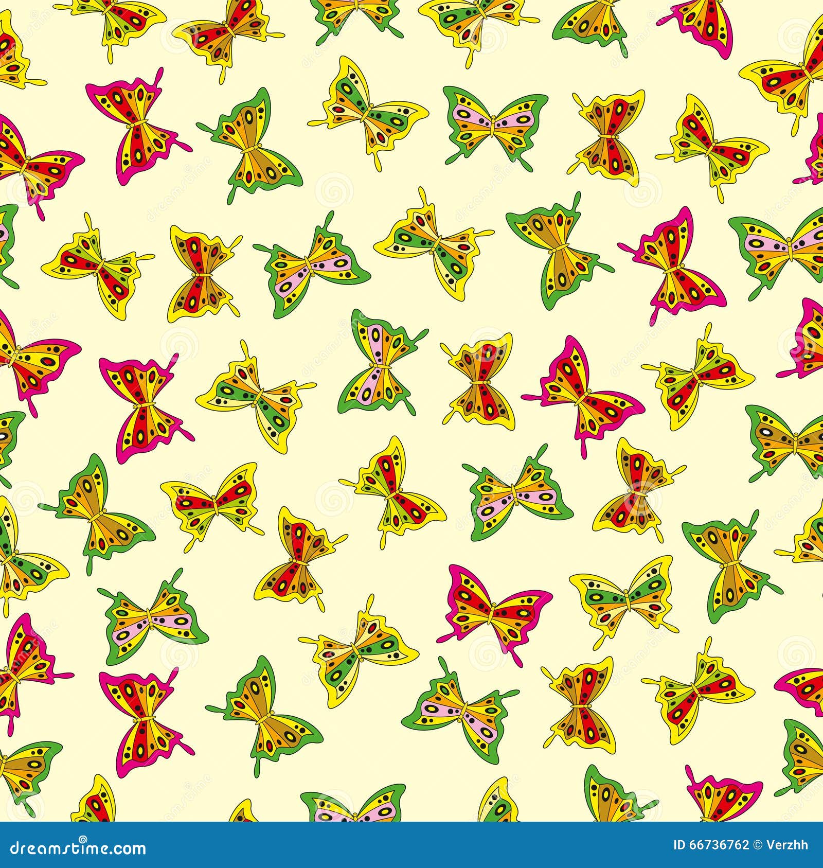 Pattern with butterflies stock vector. Illustration of style - 66736762