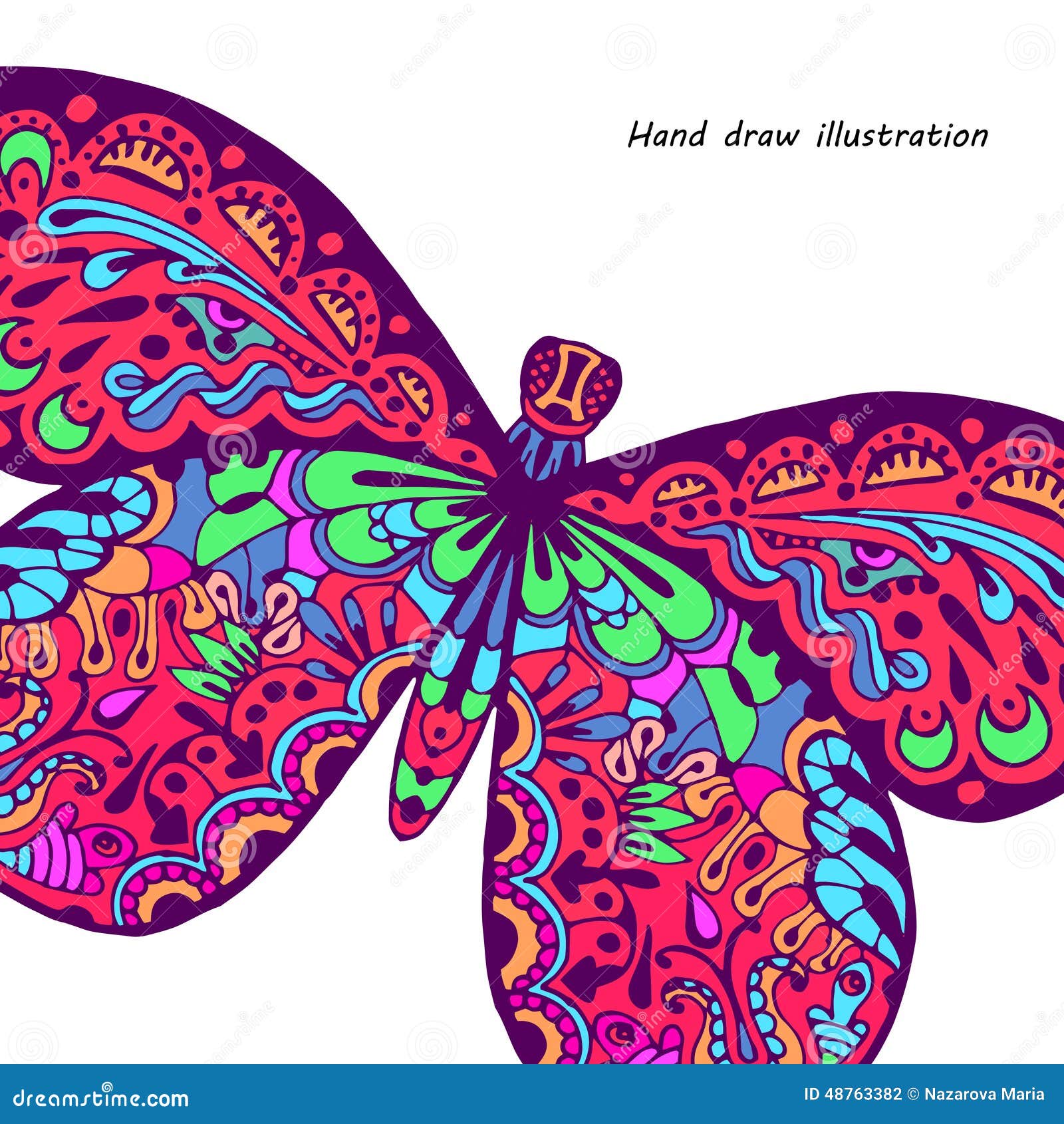 Pattern of butterfly stock vector. Illustration of butterfly - 48763382