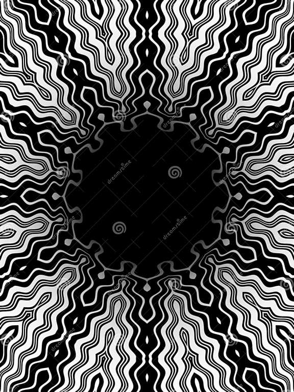 Pattern bw stock illustration. Illustration of groovy, borders - 410554