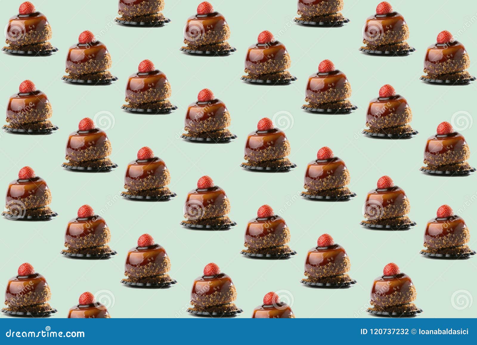 Pattern with Cakes on Pastel Background Stock Photo - Image of cakes ...