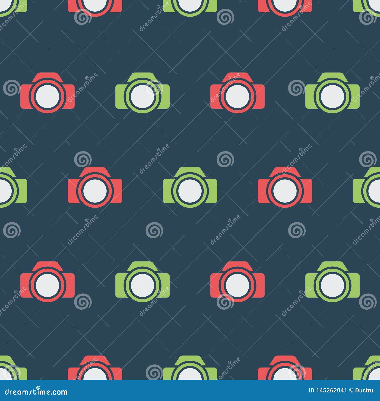 Simple Vector Illustration with Ability To Change. Pattern with Cameras ...