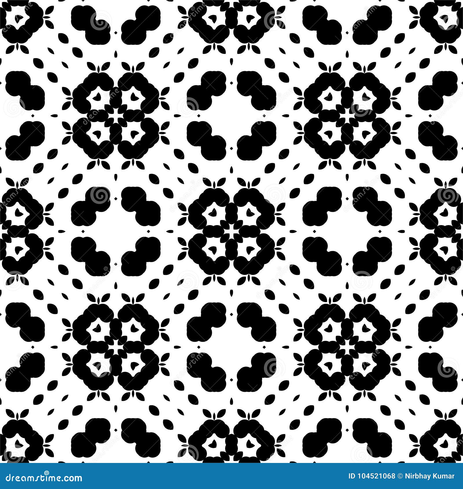 Dot and Leaf Seamless Pattern in White Background Stock Vector ...