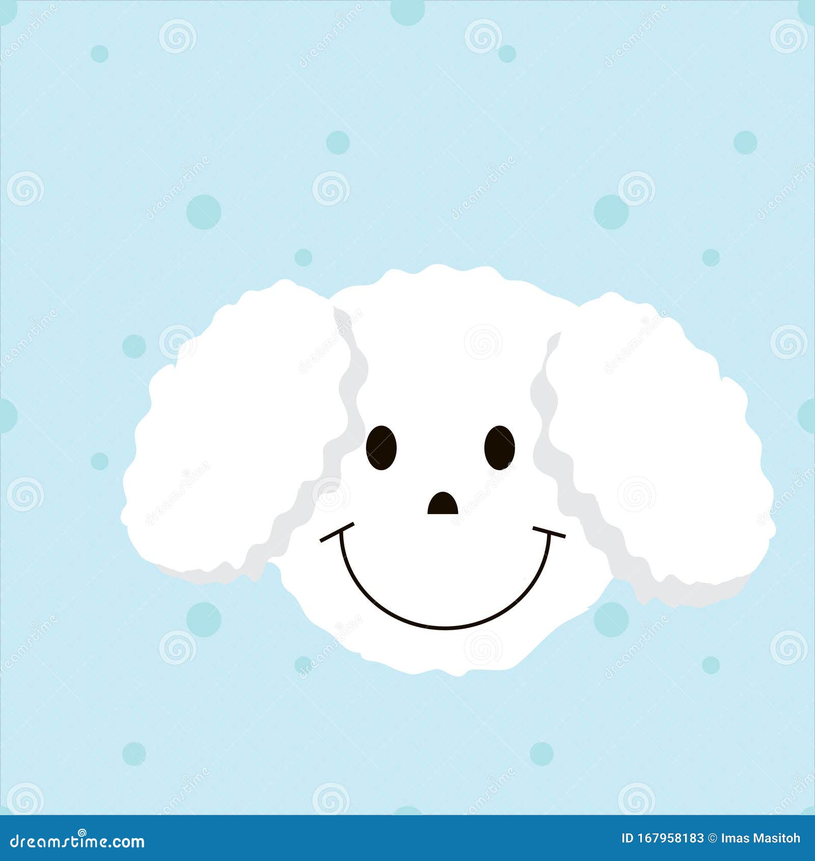 Cute Puddle Illustration in Blue Background Stock Illustration ...