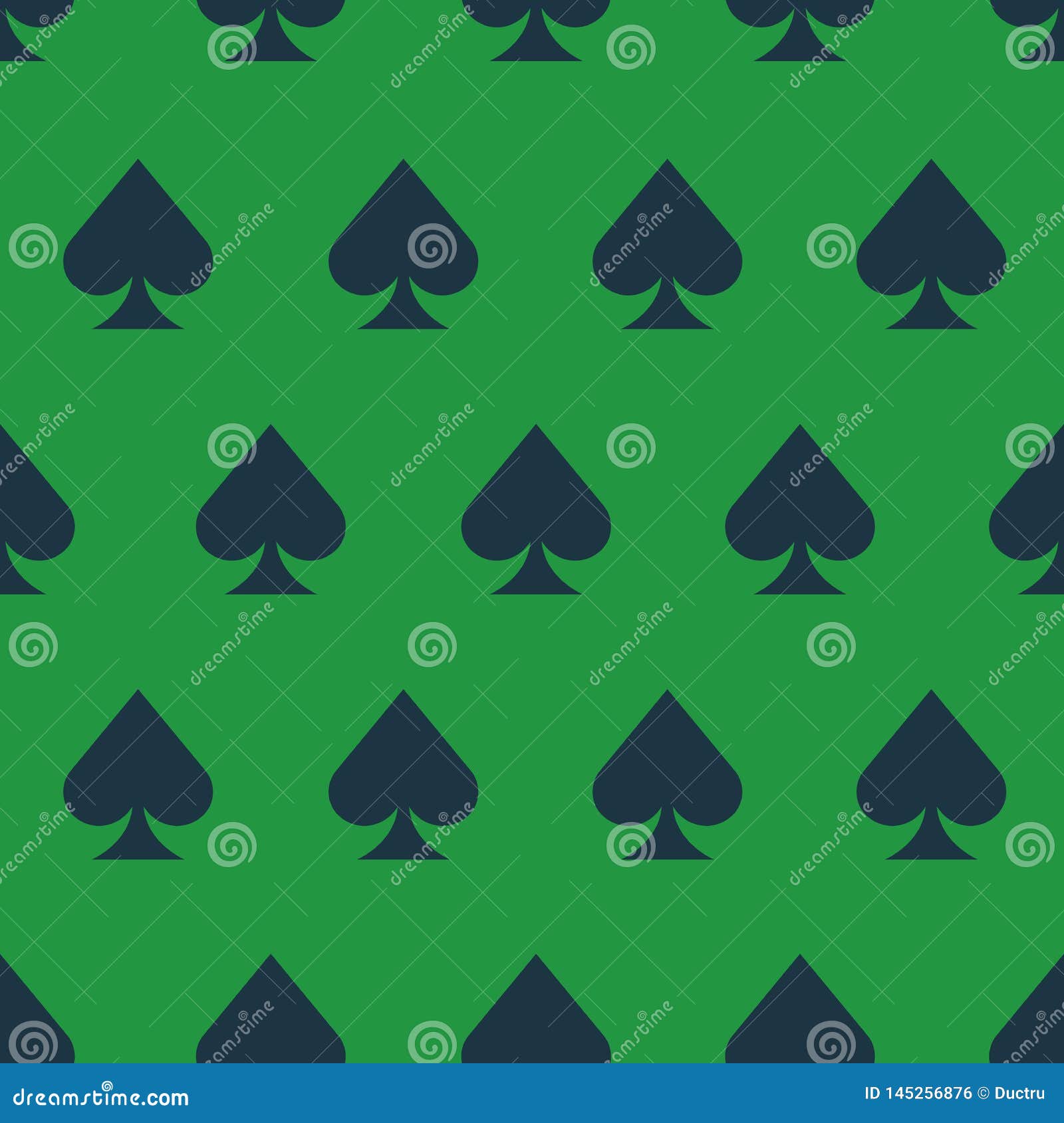 Pattern with Card Suit Spades Stock Vector - Illustration of gambler ...