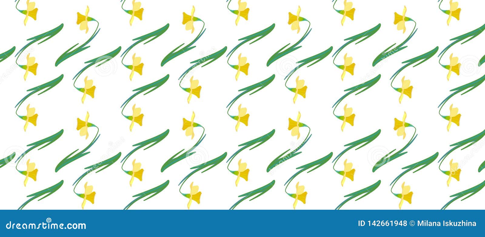 Pattern with Cartoon Narciss Vector Stock Vector - Illustration of ...