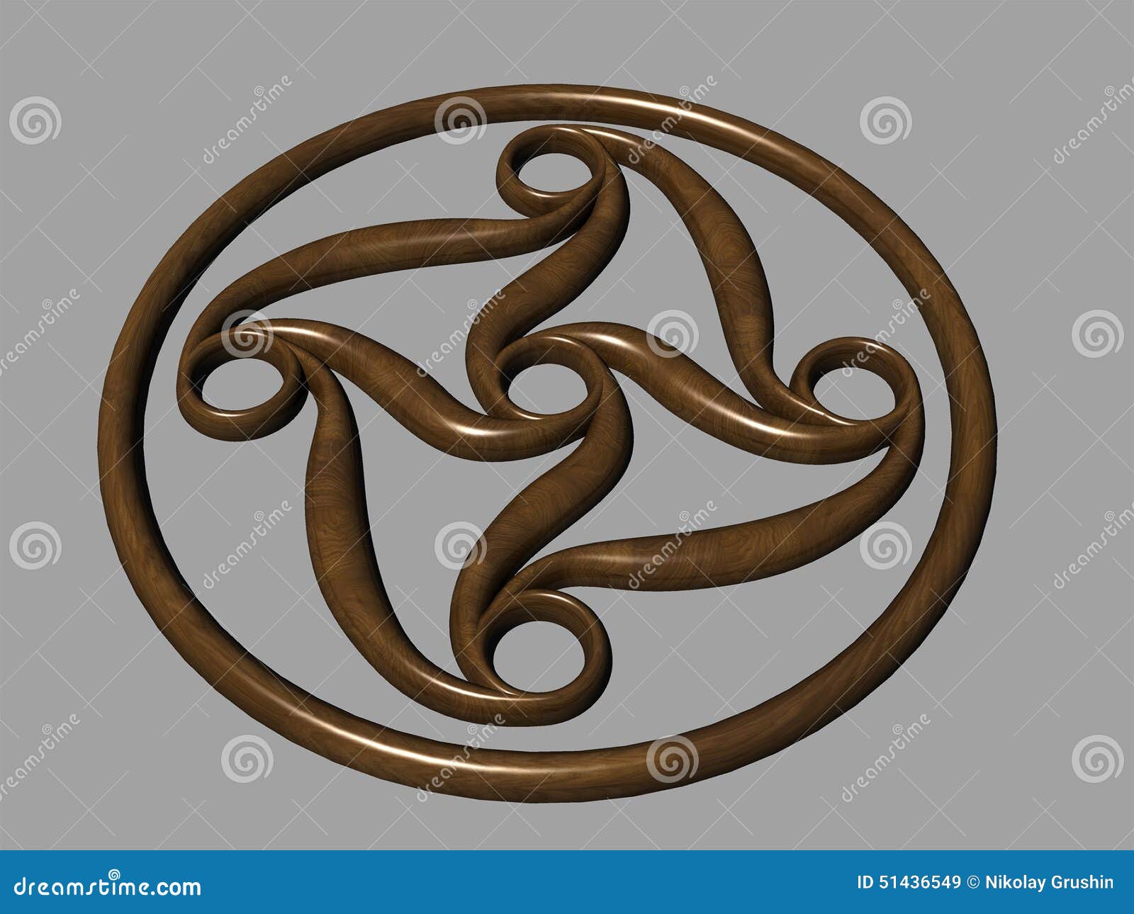 Pattern carved out of wood stock illustration. Illustration of ...