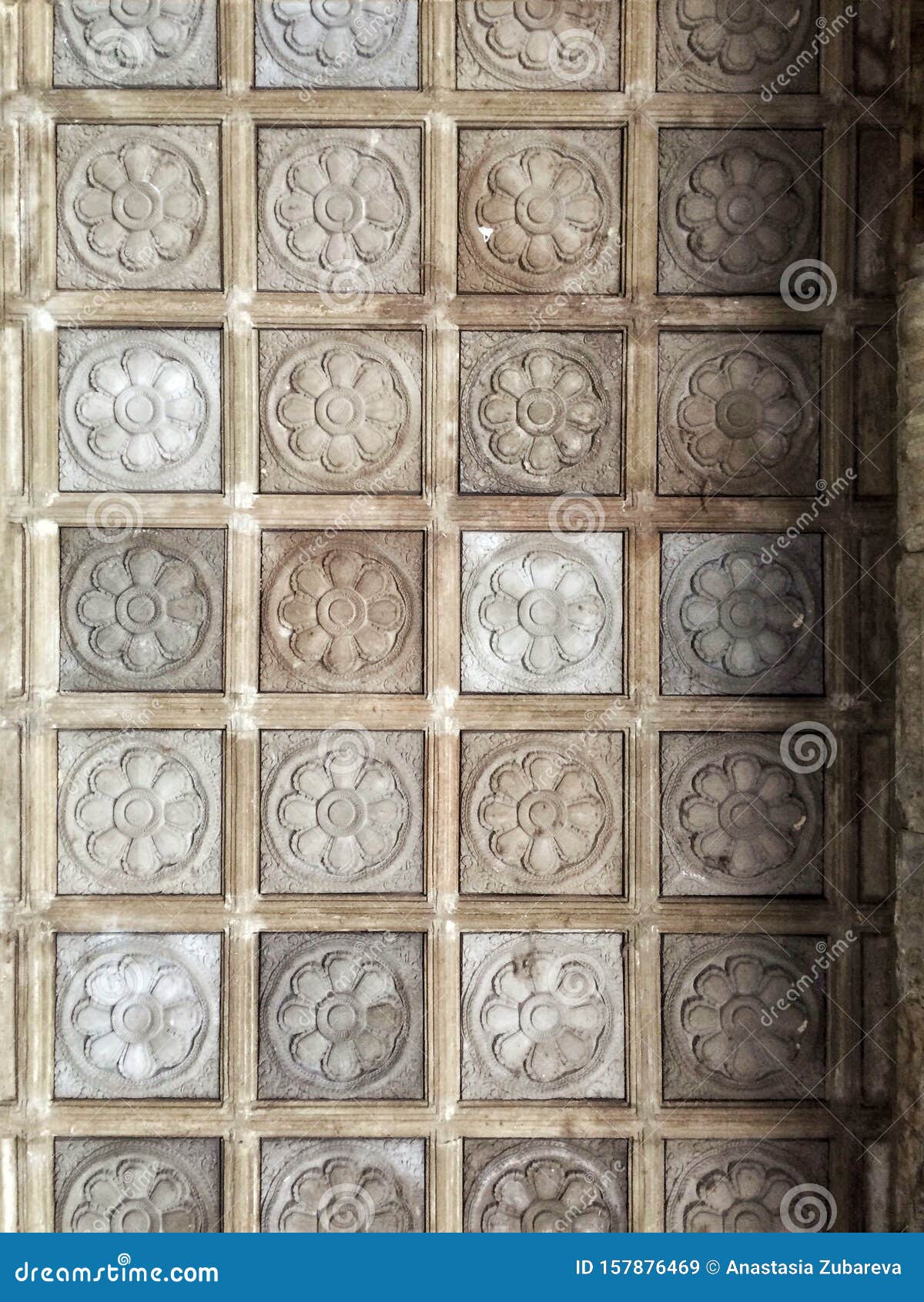 Pattern on the Ceiling in Temple Stock Image - Image of ancient ...