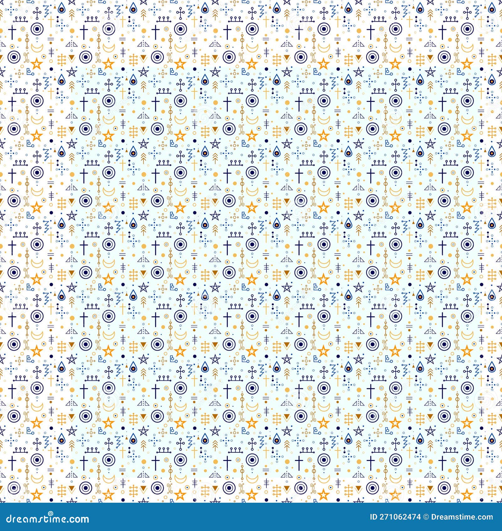 Pattern with Celestial Astronomical Elements Sun Moon and Stars. Mystic ...