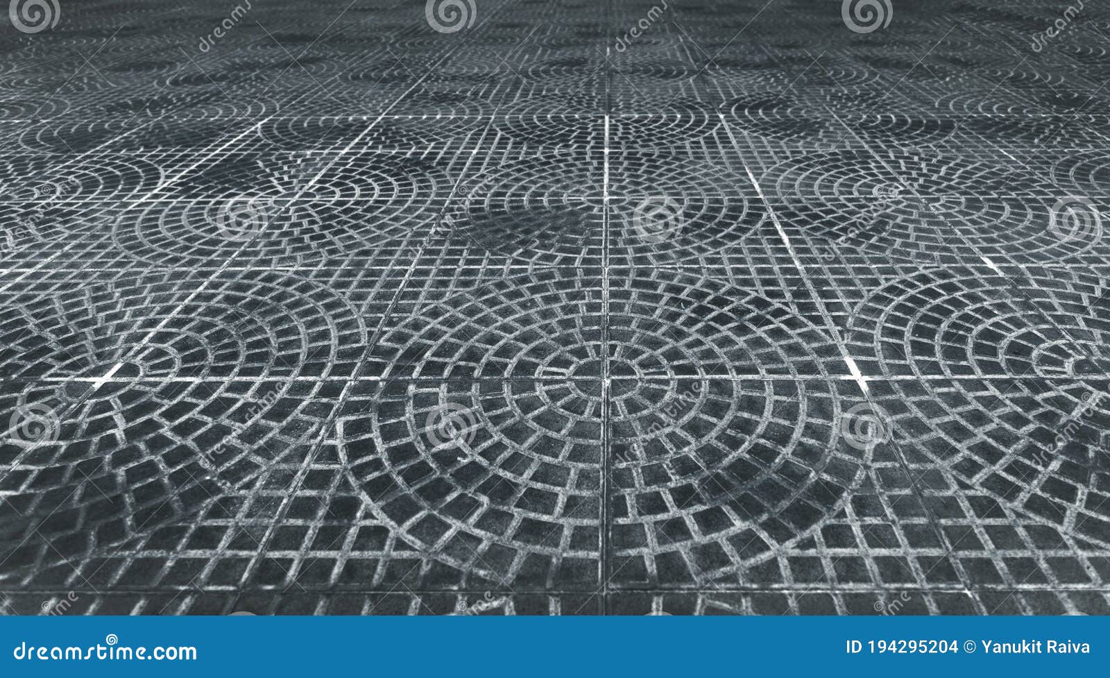 Pattern of Cement Circle Floor on Outdoor Street Stock Photo - Image of ...