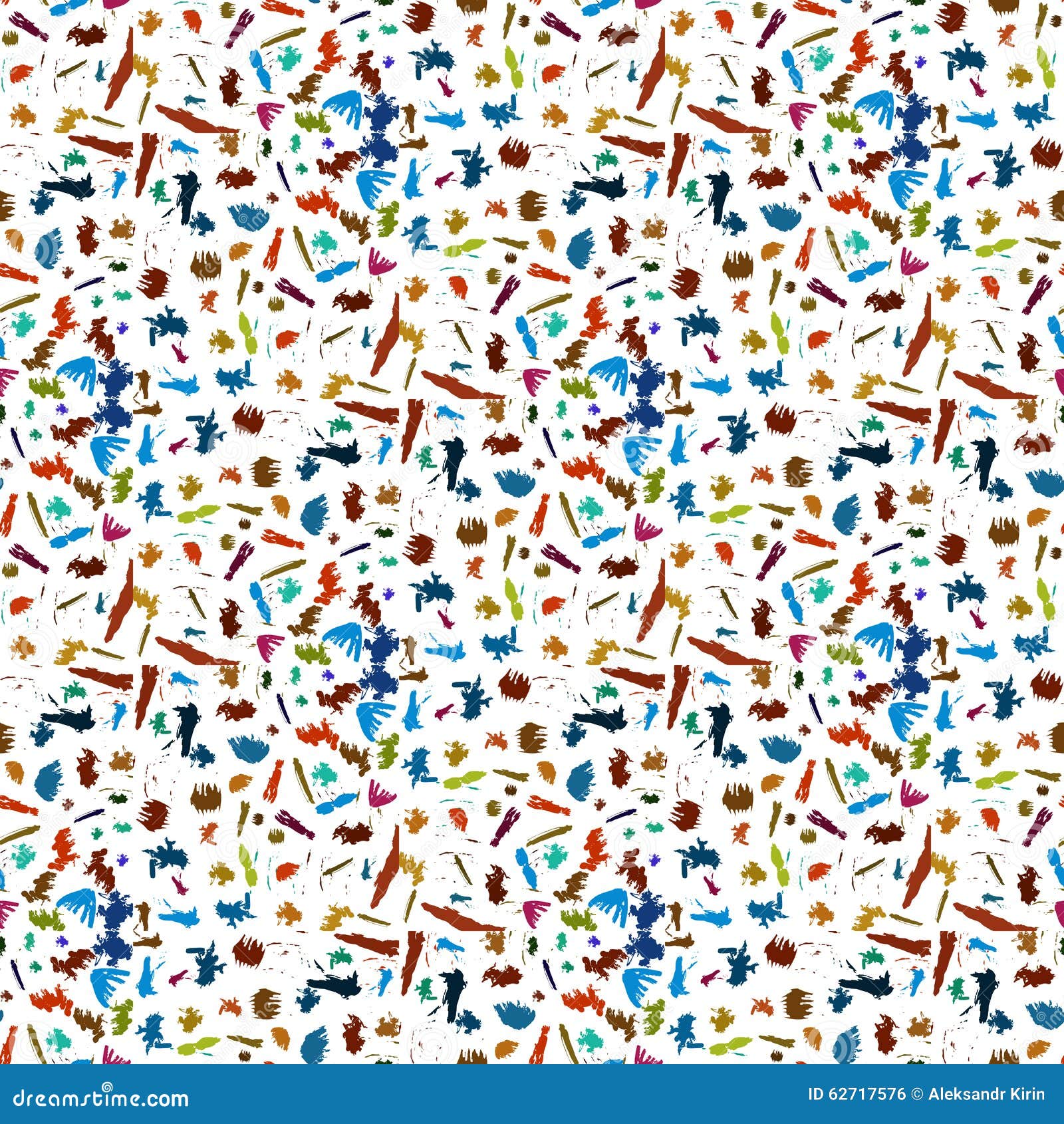 Pattern of Chaotic Color Strokes Stock Vector - Illustration of acrylic ...