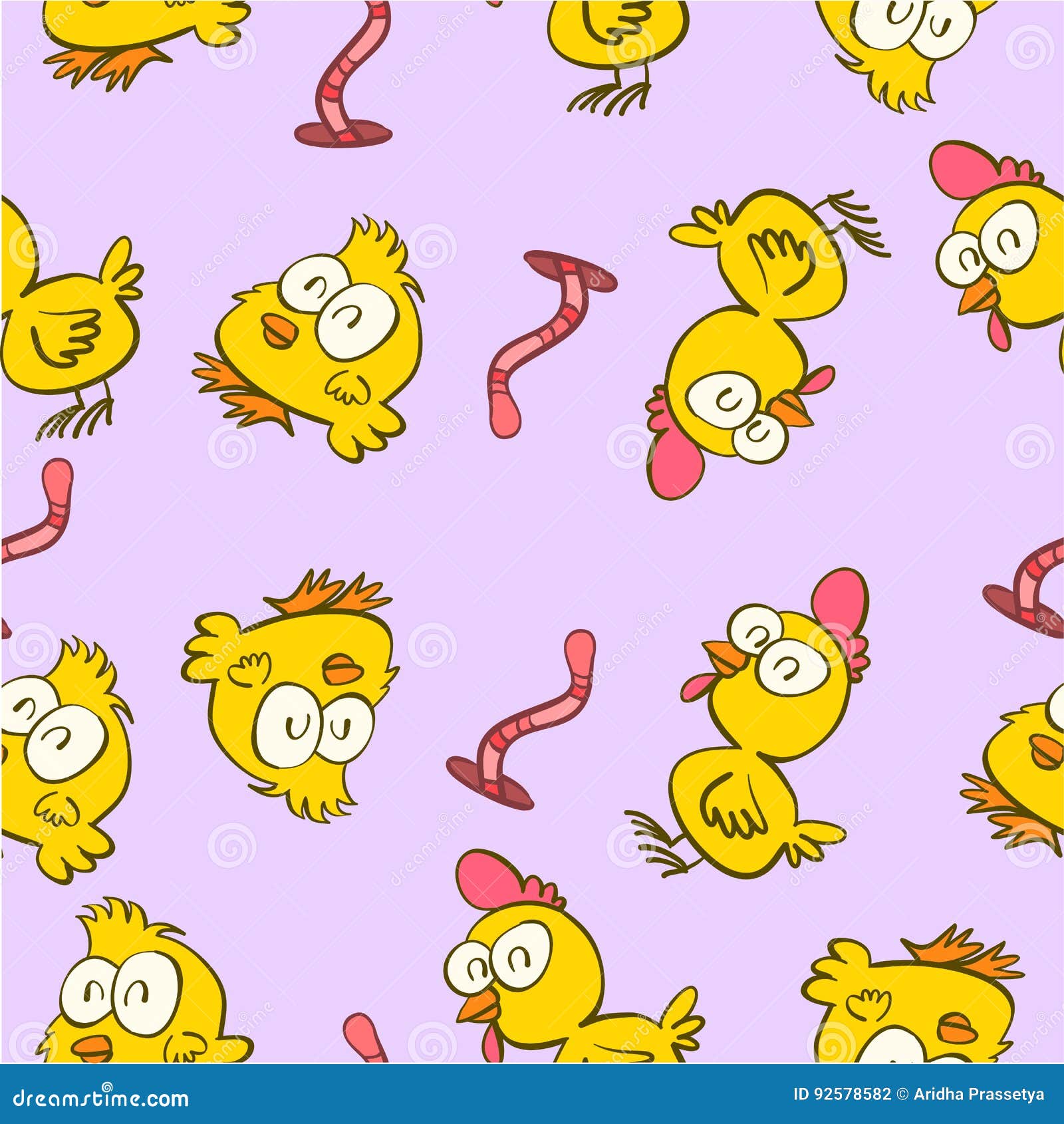 Pattern Chicken Cute Colorful Collection Stock Vector - Illustration of ...