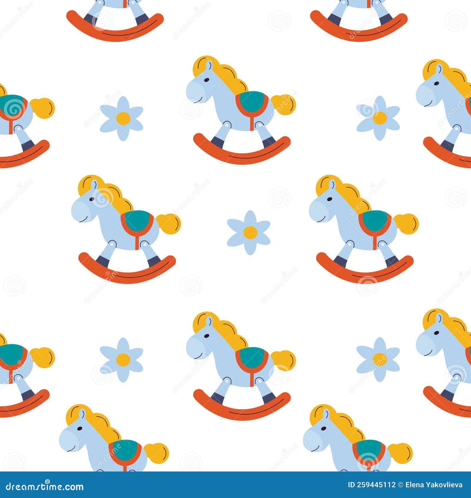 Pattern a Children S Toy Pony. Vector Stock Vector - Illustration of ...
