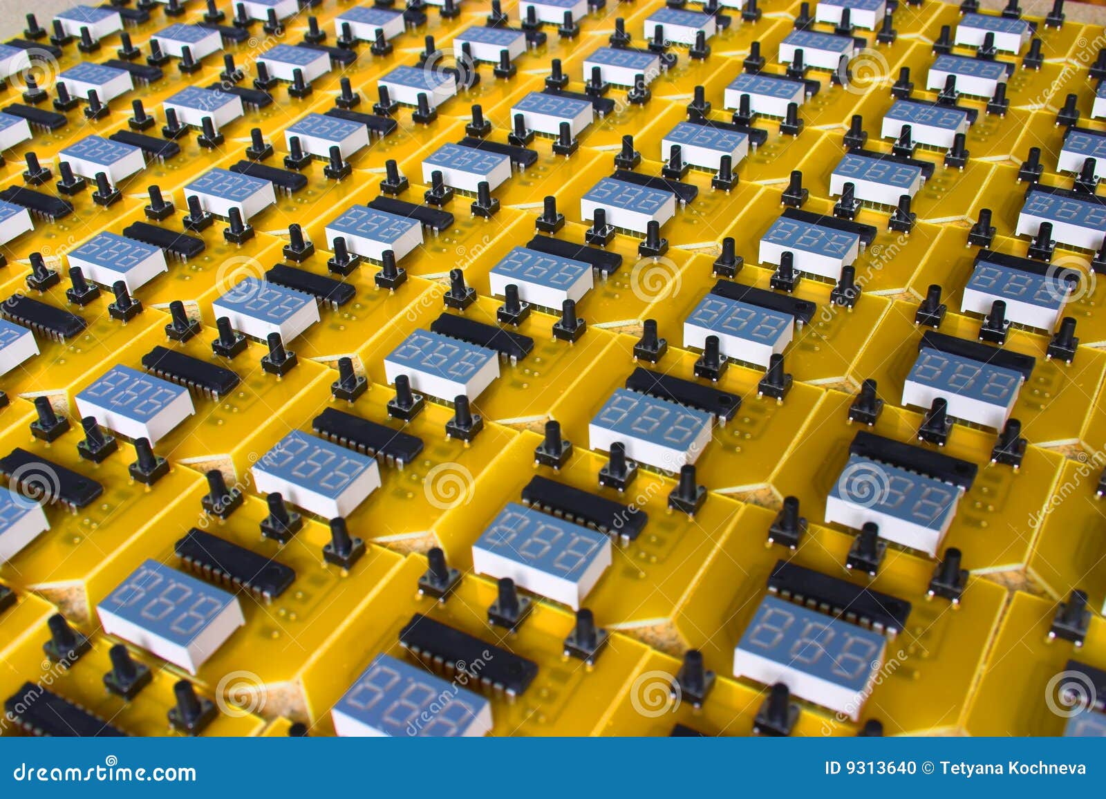 Pattern of Chips and Indicators Stock Photo - Image of closeup, display ...