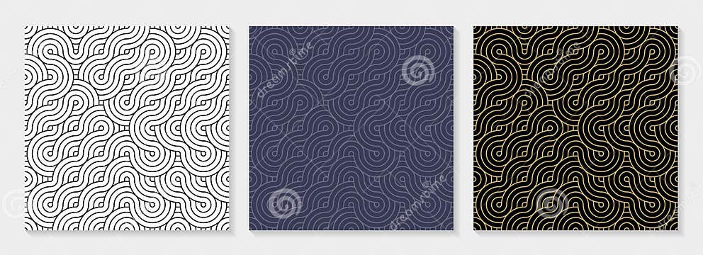 Pattern Circle Seamless Abstract Background Color and Line. Luxury ...