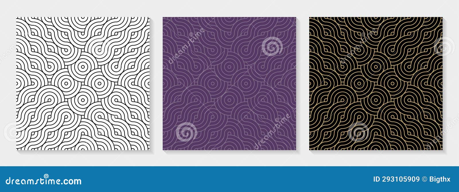 Pattern Circle Seamless Abstract Background Gold Color and Line. Luxury ...