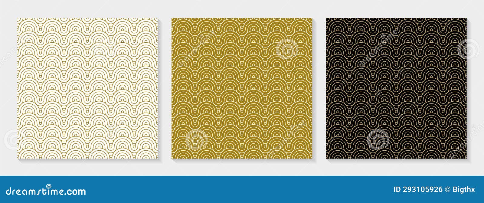 Pattern Circle Seamless Abstract Background Gold Color and Line. Luxury ...