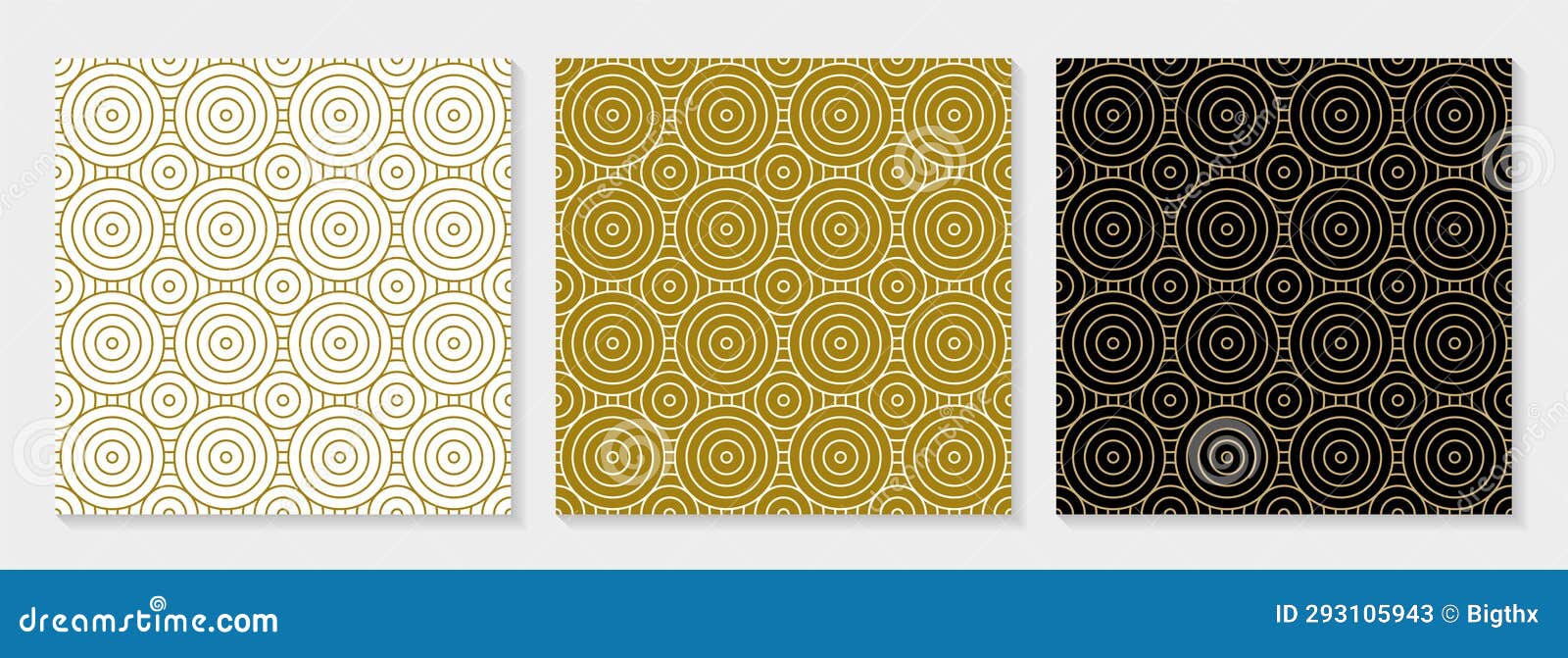 Pattern Circle Seamless Abstract Background Gold Color and Line. Luxury ...