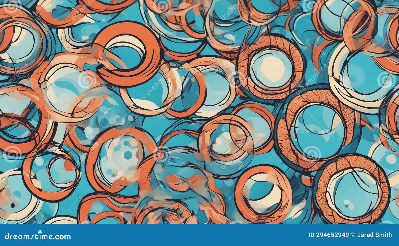 Pattern with Circles Doodle Circle Water Texture Pattern Stock ...