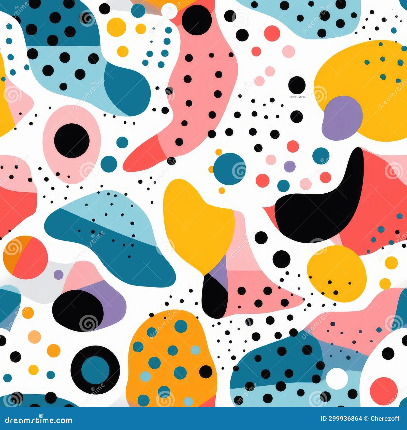 Pattern of Circles, Dots and Colored Spots Stock Illustration ...