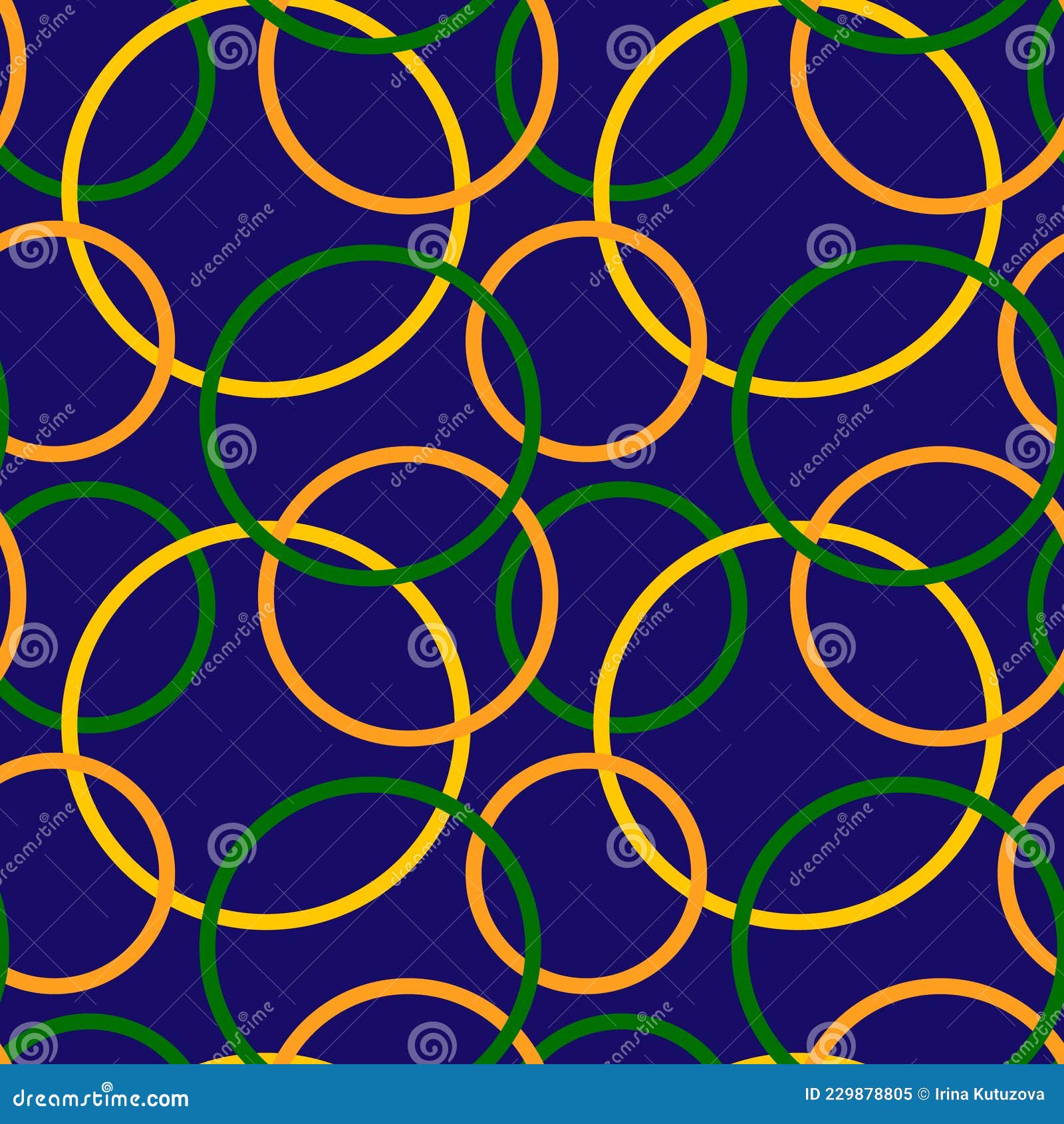 Pattern with Circles. Intersecting Circular Rings. Multicolored ...