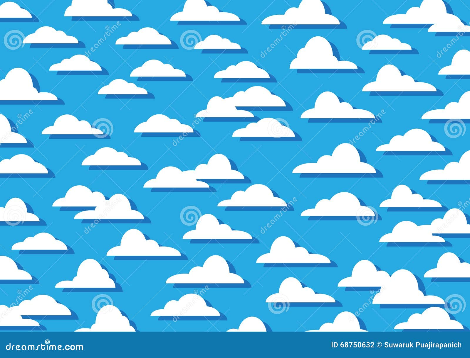 Pattern Clouds stock vector. Illustration of cover, element - 68750632