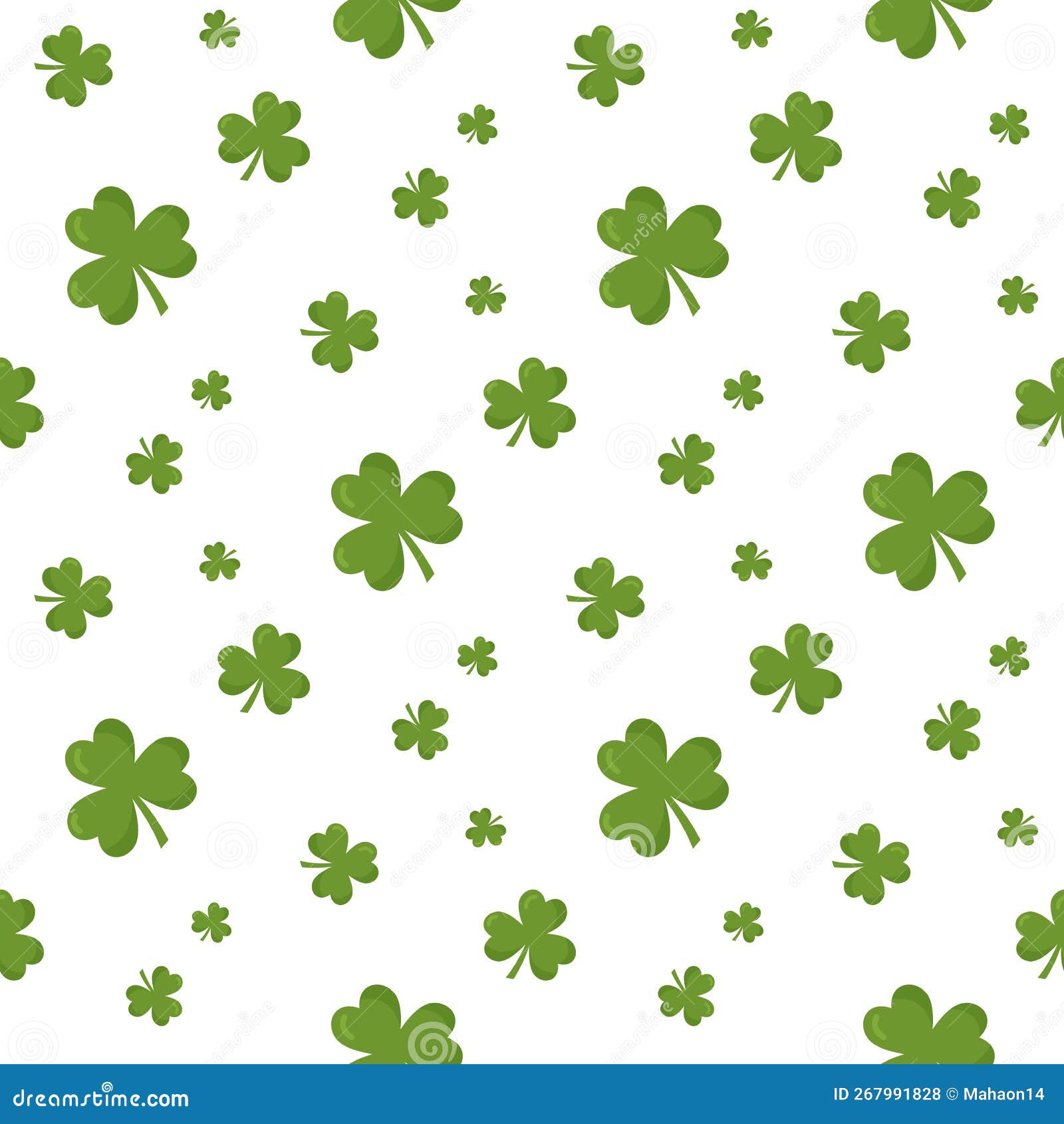 Pattern with clover stock vector. Illustration of shamrock - 267991828