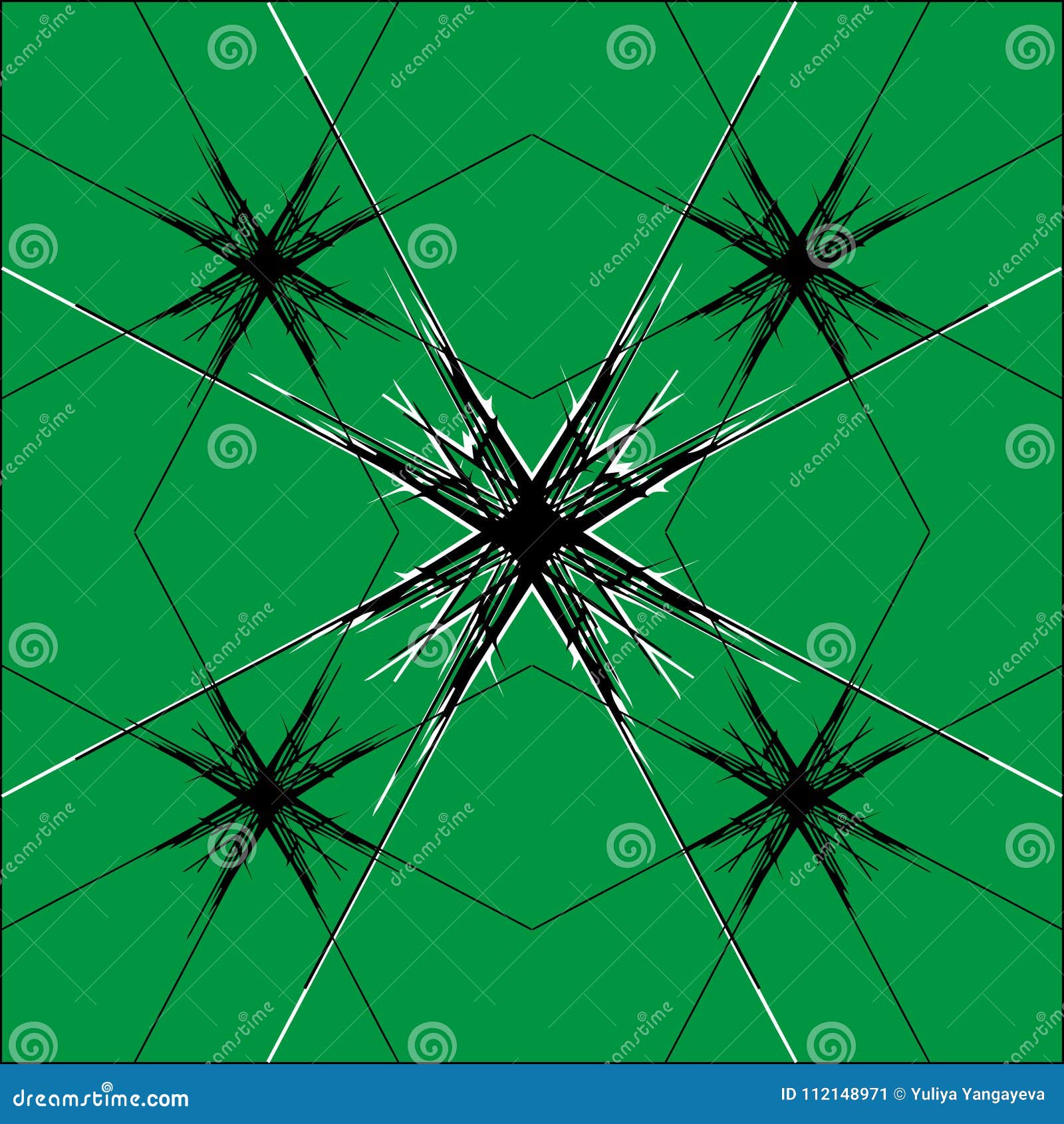 A Pattern of Cobweb Lines in the Form of a Star. Stock Vector ...